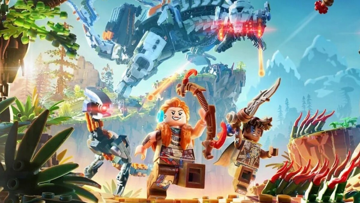 Veja a box de LEGO Horizon Adventures no PS5 e Switch; logos diferentes ...
