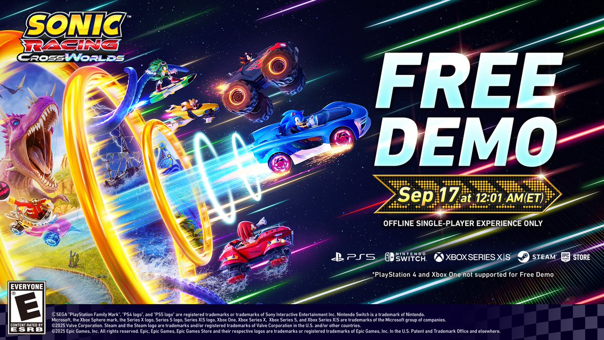 SEGA revela data da demo single-player de Sonic Racing: CrossWorlds ...