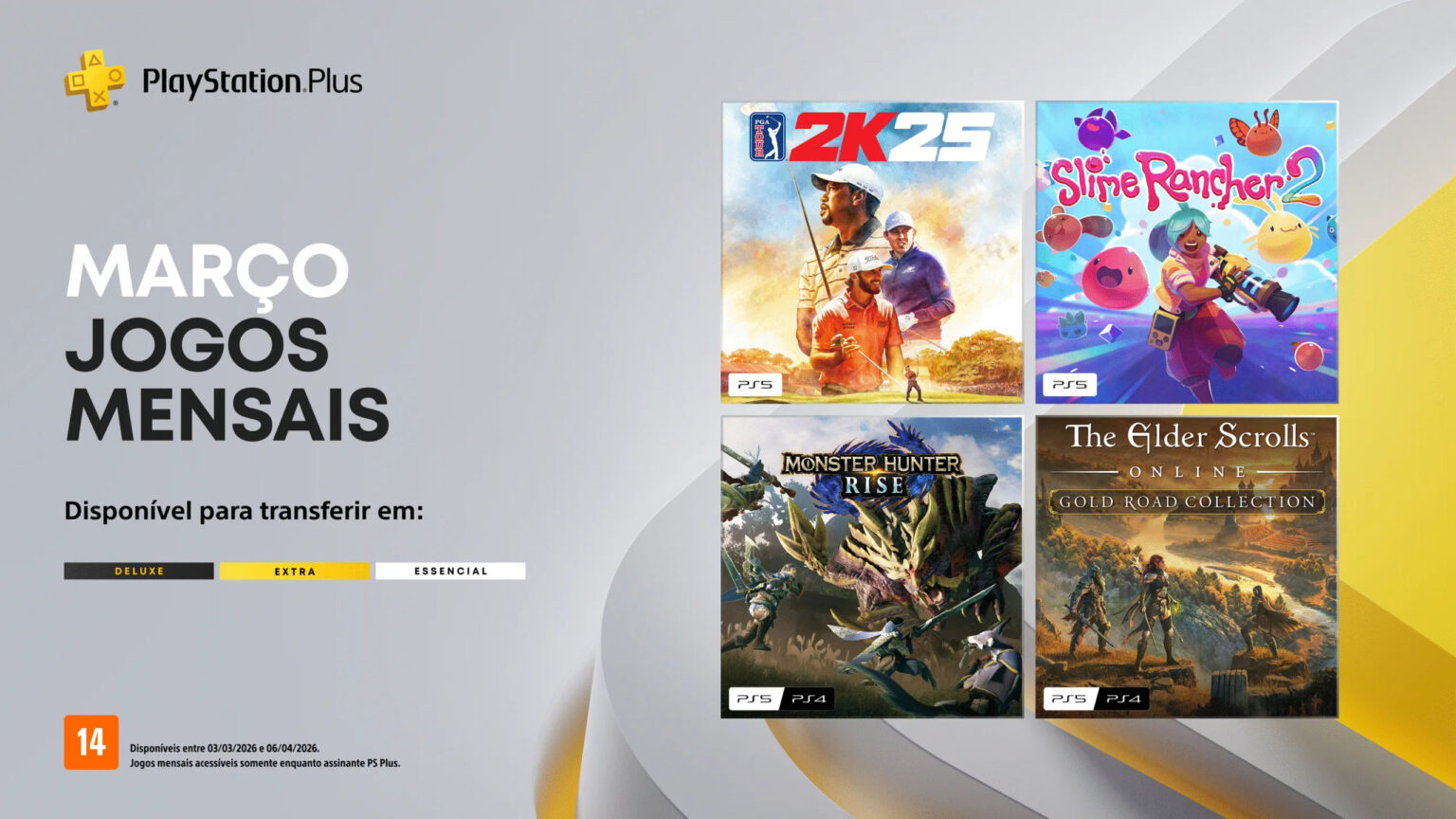 PS Plus Essential Abril de 2026: anúncio oficial dos jogos - PSX Brasil